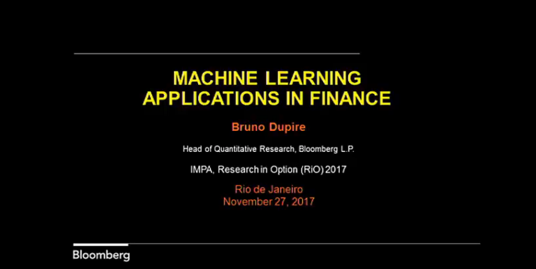 NYU Courant - Professor Bruno Dupire on Machine Learning